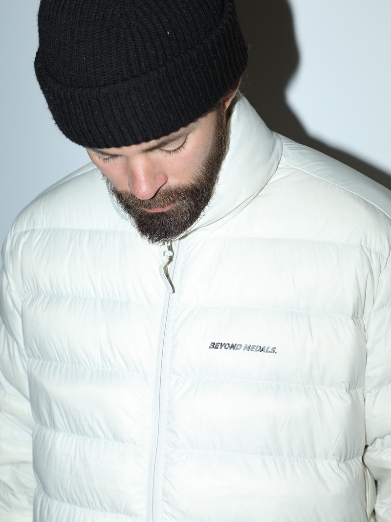 Packable Down Jacket Off White – Beyond Medals - Online Shop